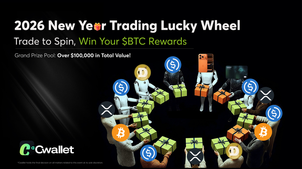 Win $BTC on Cwallet's 2026 New Year Lucky Wheel!